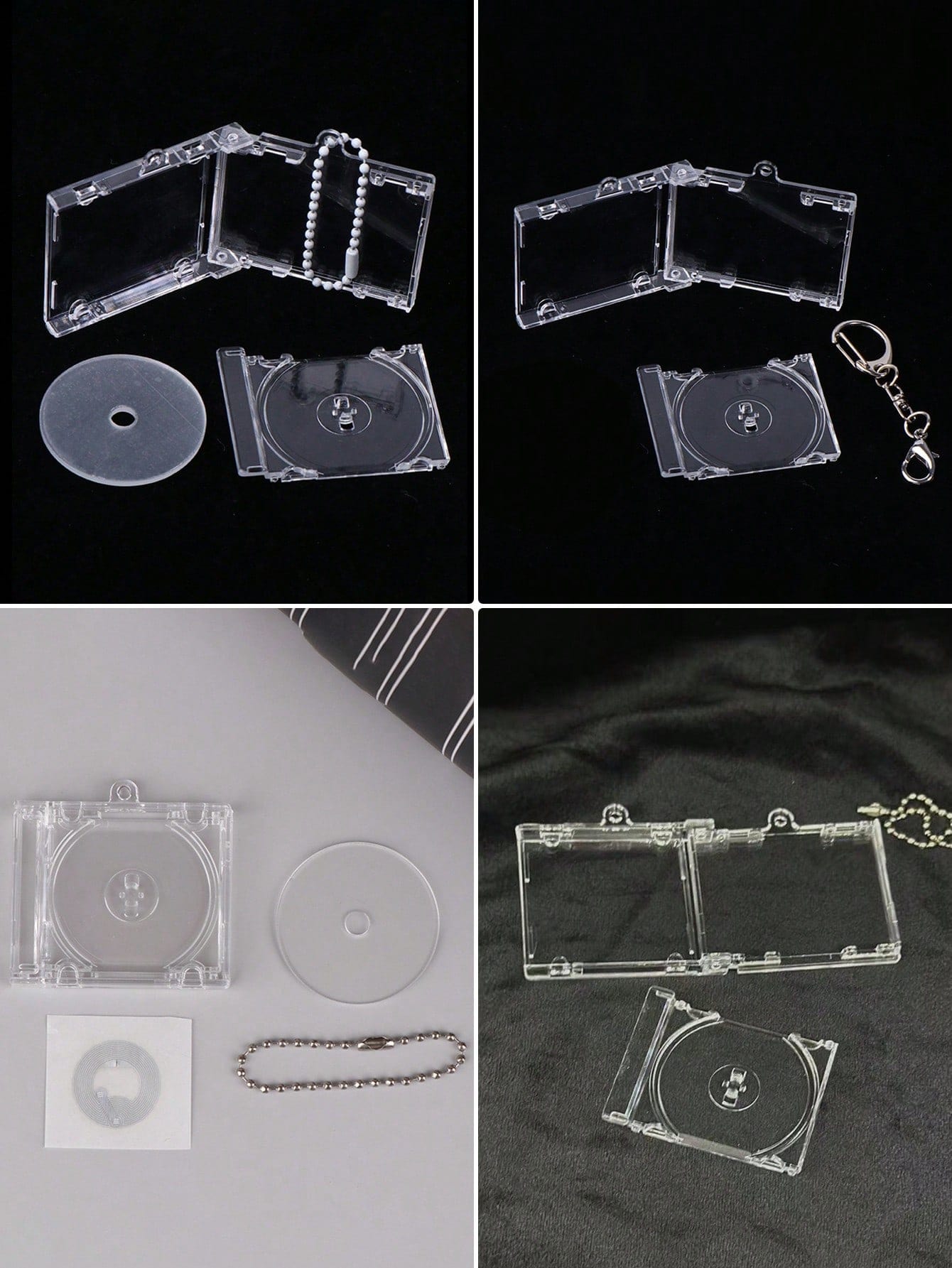1/2/5PCS Mini CD Box Album Record Pendant Keychain Diy Acrylic ...