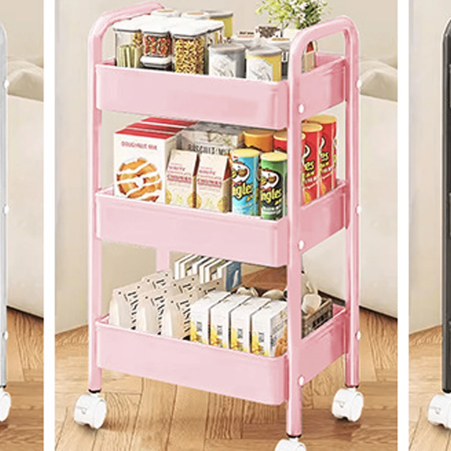 3 Tier Rolling Shelving Unit, Mobile Shelving Cart, 3 Tier Shelving ...