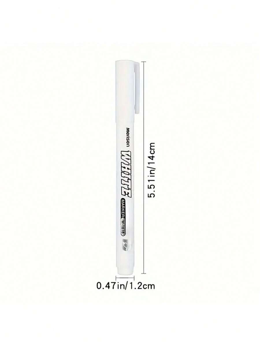 White Bullet-Shaped Permanent Marker, Quick Drying, Waterproof Oil ...