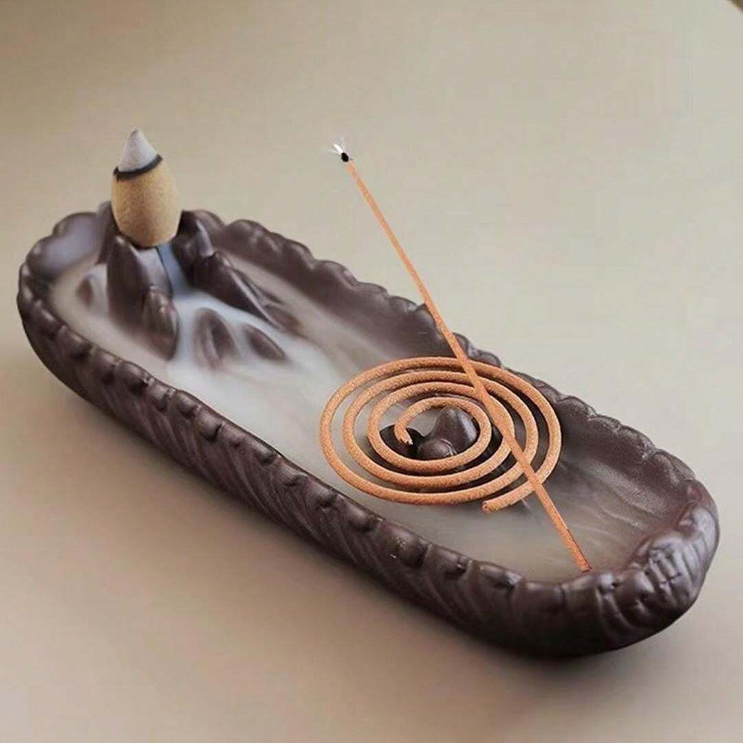 Incense Burner, Waterfall Design 3-In-1 Incense Holder Home Fragrance ...