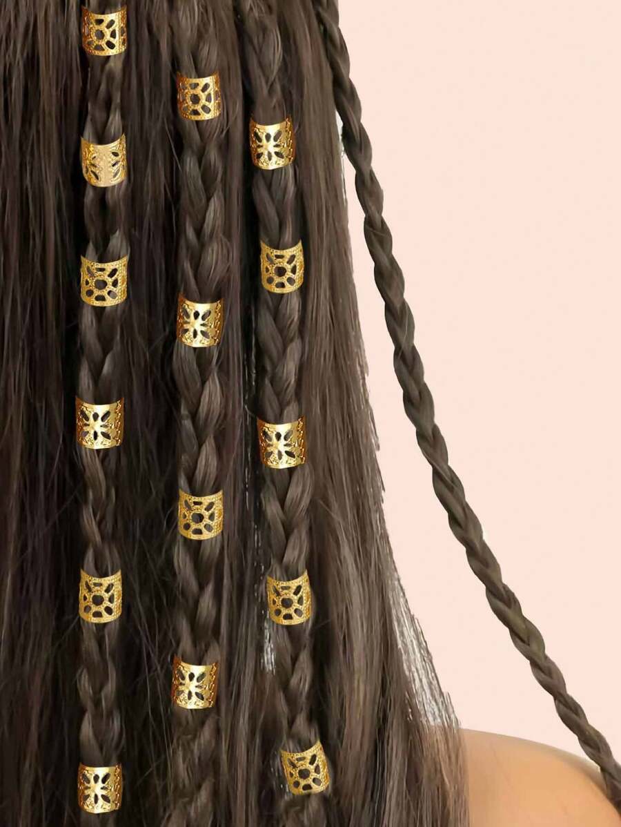 100pcs Aluminum Children Hair Cuffs, Colorful Braiding Crimp Beads, Hip ...