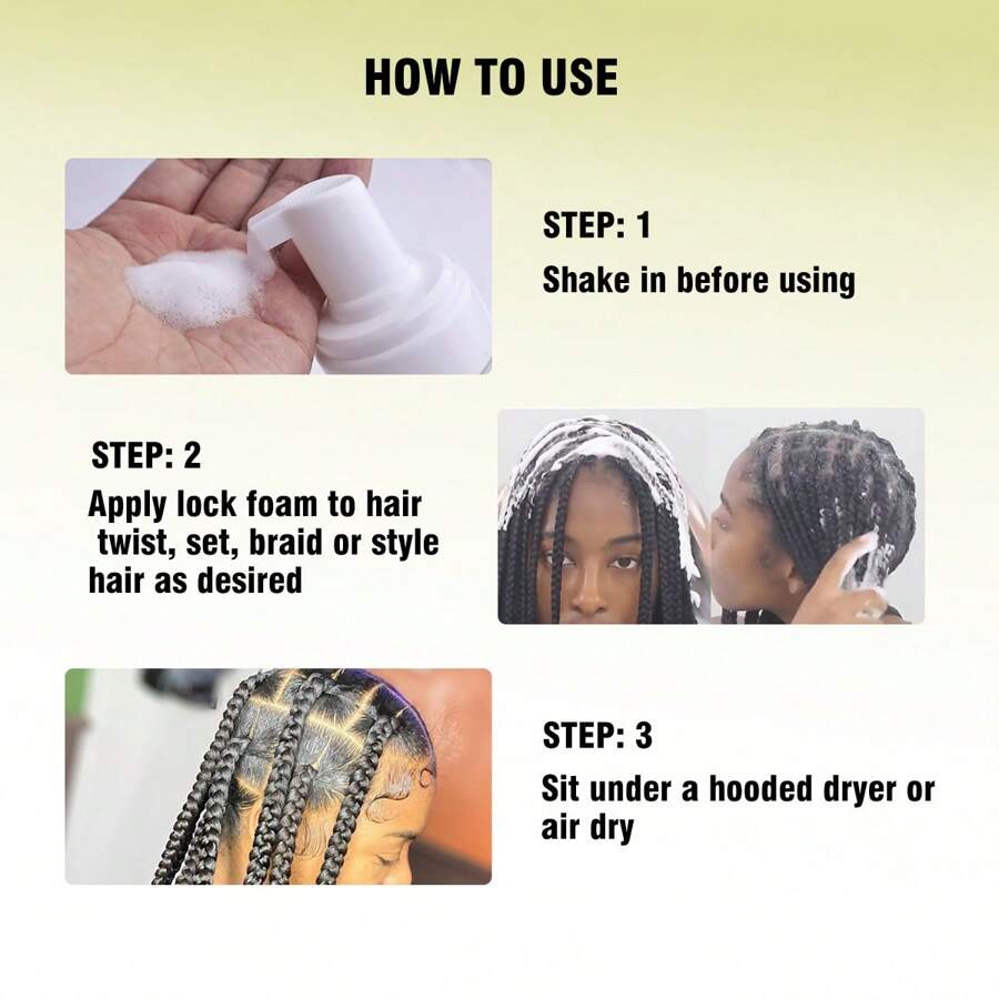 owlam 100ml Extra Hold Braid Mousse - Frizz Control & Moisturizing Hair ...