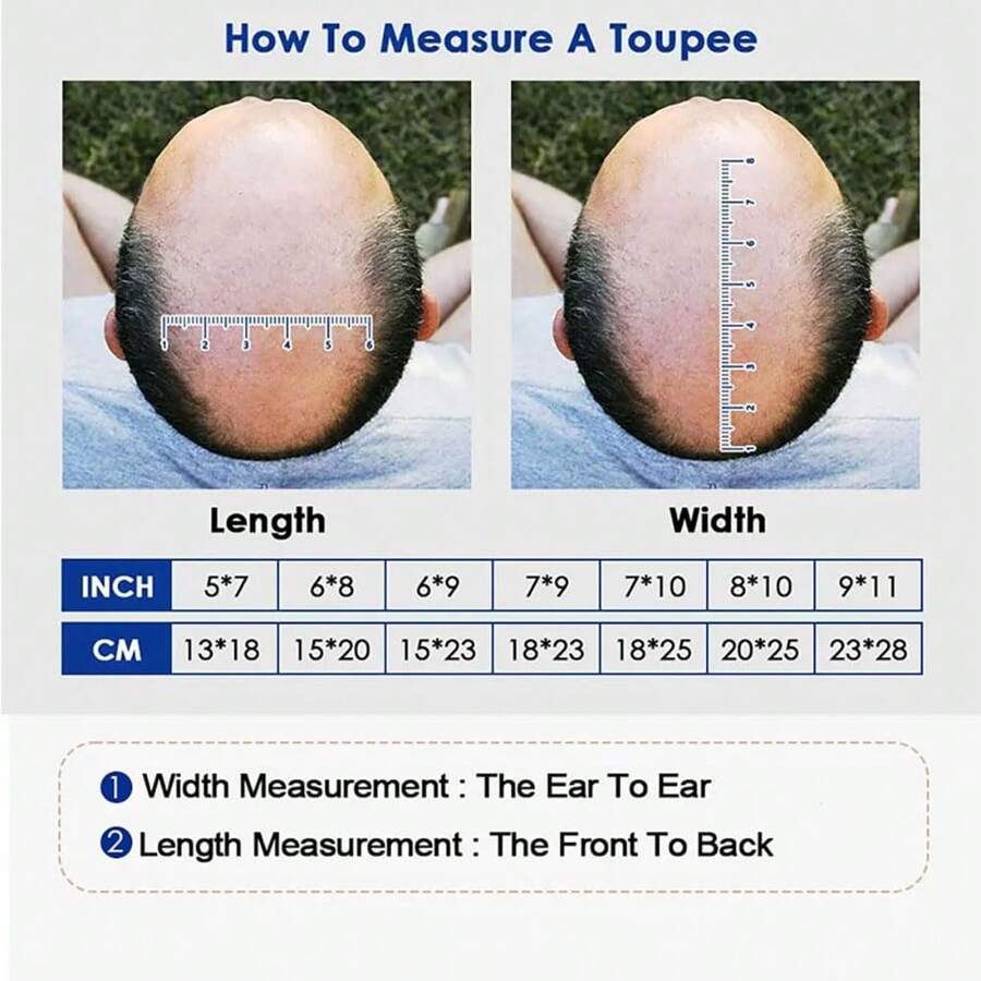 EHairc Toupee Hair For Men 0.1mm Poly Skin Human Hair Men's Toupee ...