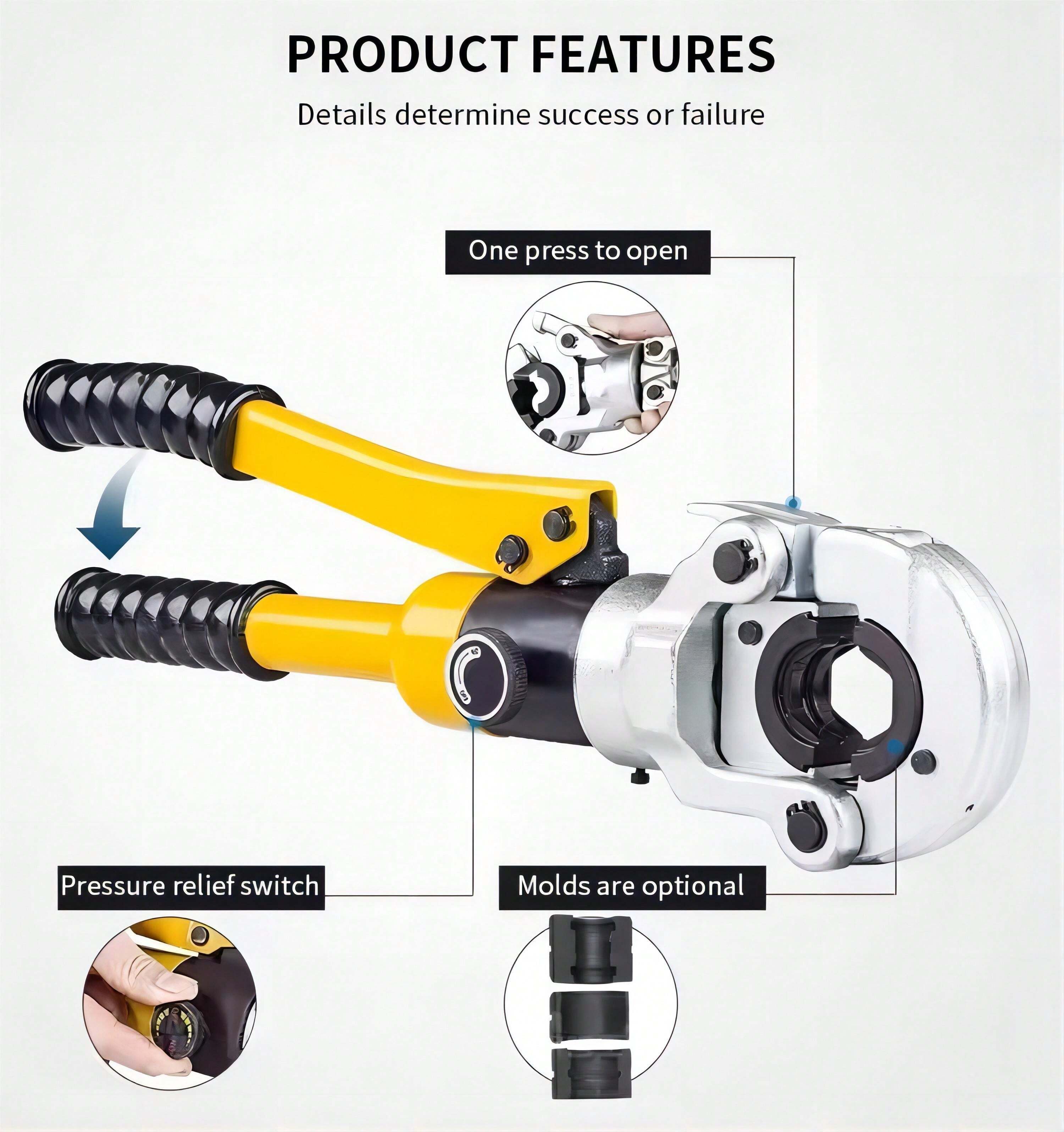 8T Hydraulic Crimping Tool, Crimping Diameter 16-32mm, For Multilayer ...