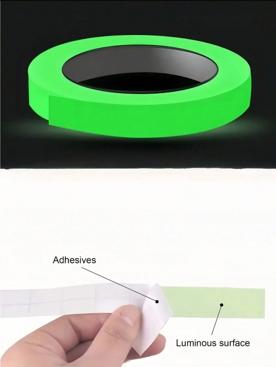Glow In The Dark Adhesive Tapes For DIY, Stair Safety Warning Reflective Tapes, Green Luminous ...