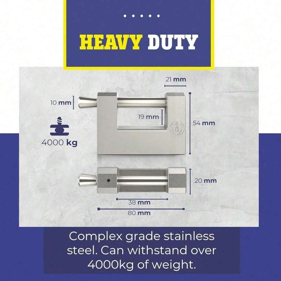 RTL80 [Never-Rust] Heavy Duty Shipping Container Padlock With 3 Keys ...