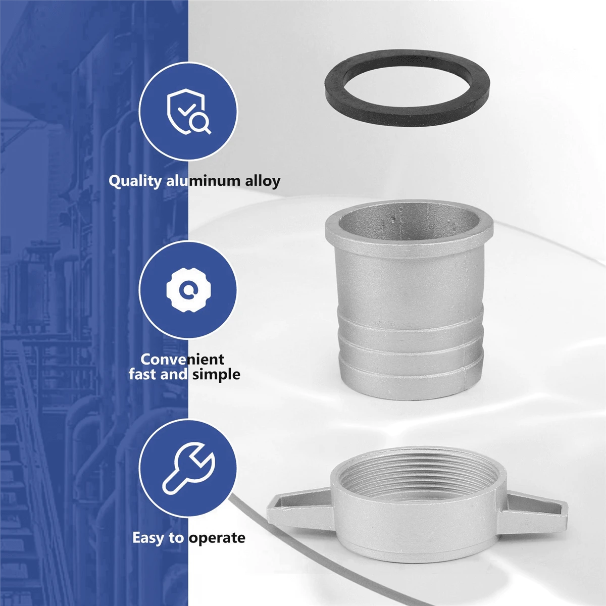 20X Water Pump Fittings 2 Inch Aluminum Pipe Connection Wrench With ...