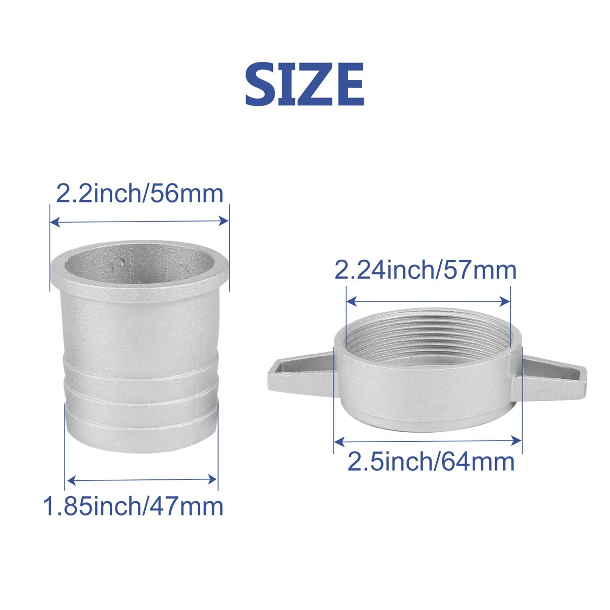 20X Water Pump Fittings 2 Inch Aluminum Pipe Connection Wrench With ...