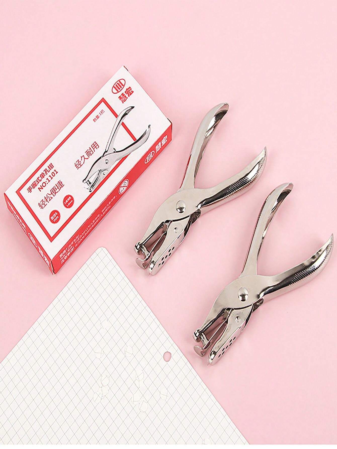 1pc Office Paper Hole Punch, Manual Metallic Punch Tool For A4 Paper ...