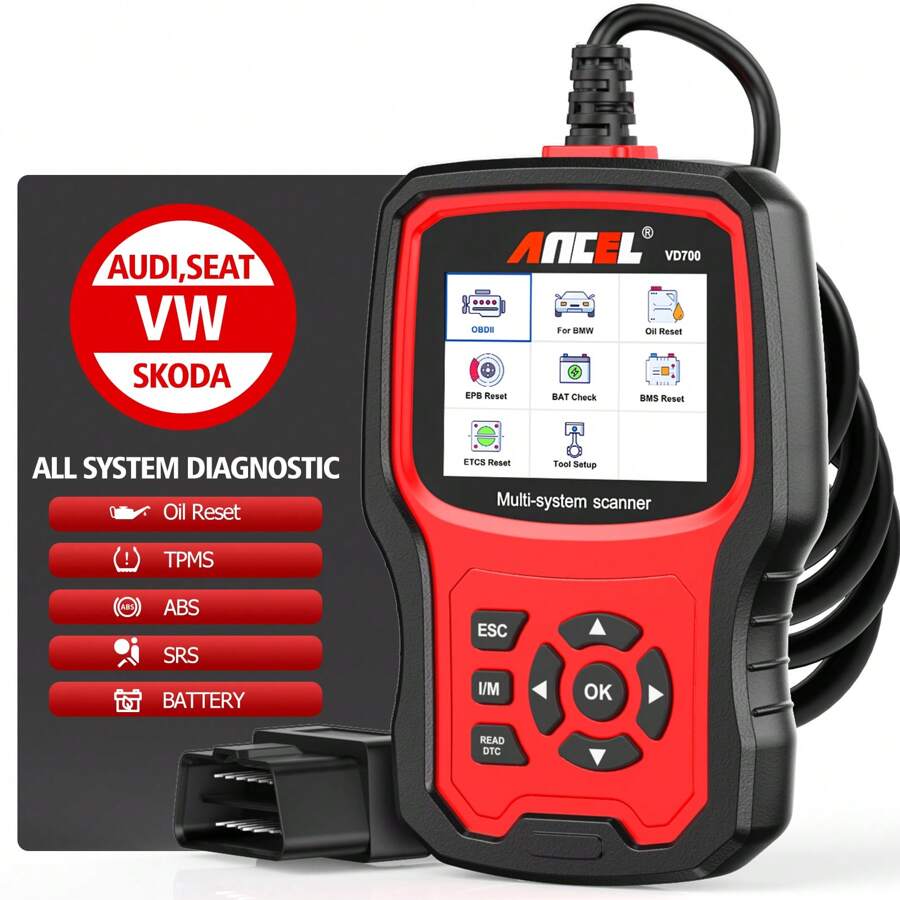 ANCEL VD700 (Upgraded VD500), Full Systems Diagnostic Tool Fit For ...