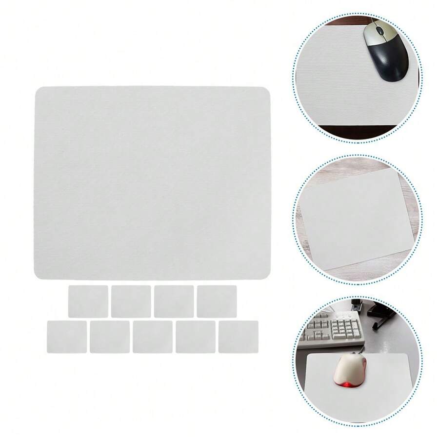 10pcs Home Sublimation Mouse Pads Blank Office Desk Mouse Pads ...