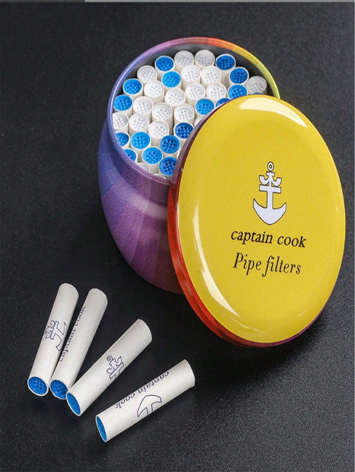 Captain Cook 9mm Activated Carbon Pipe Filters - 50 Count, Smoking Pipe ...