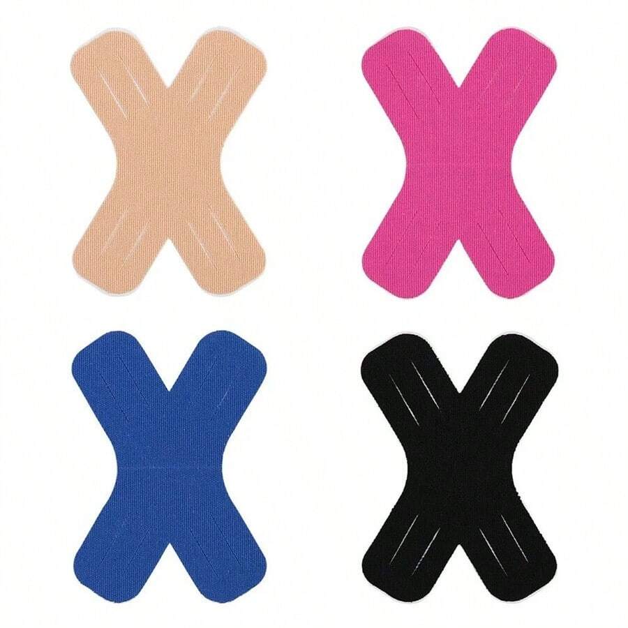 4pcs Pre-Cut X-Shape Muscle Tape, Sports Fitness Kinesiology Tape, For ...