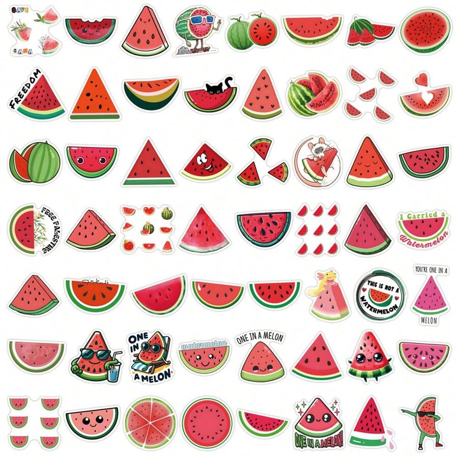 55 piezas de pegatinas de sandía para portátiles, botellas de agua ...