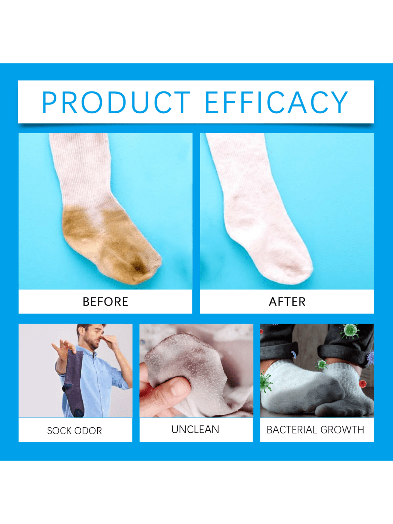 Sock Cleaning Effervescent Tablets - Plush, Silk Socks, Gently Cleans ...