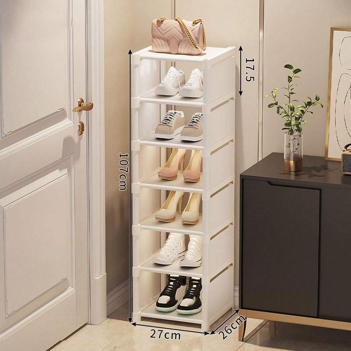 1pc Multilayer Shoe Rack, Modern Vertical Free Standing Shoe Cabinet ...