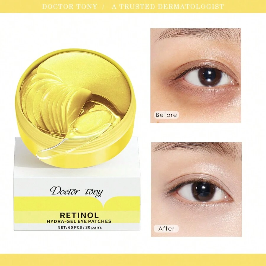 Retinol Eye Patches, Eye Masks For Lighten Dark Circles Fade Fine Lines ...