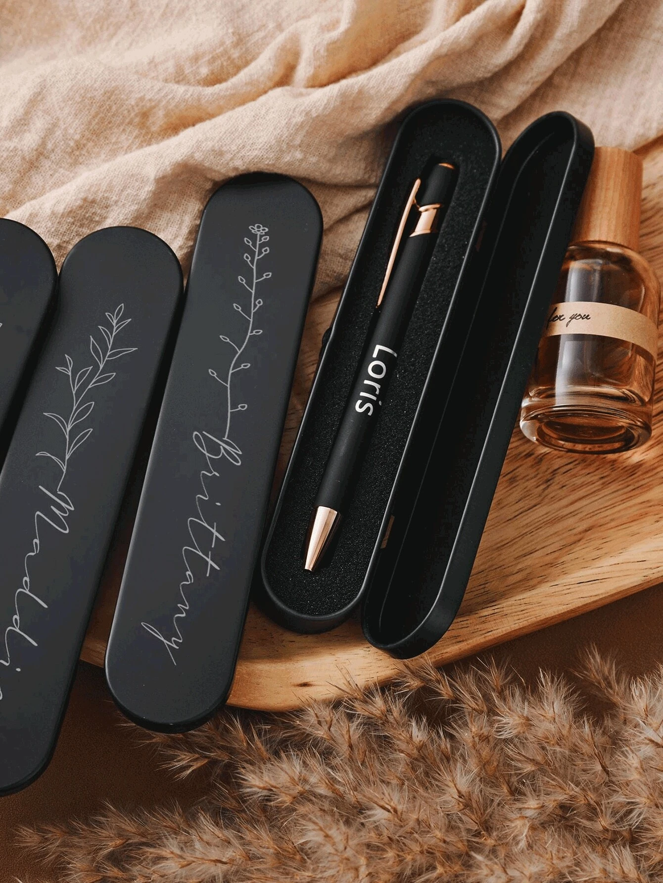 Custom Text Capacitive Touch Ball Pen Box Set, Rectangular Tinplate ...