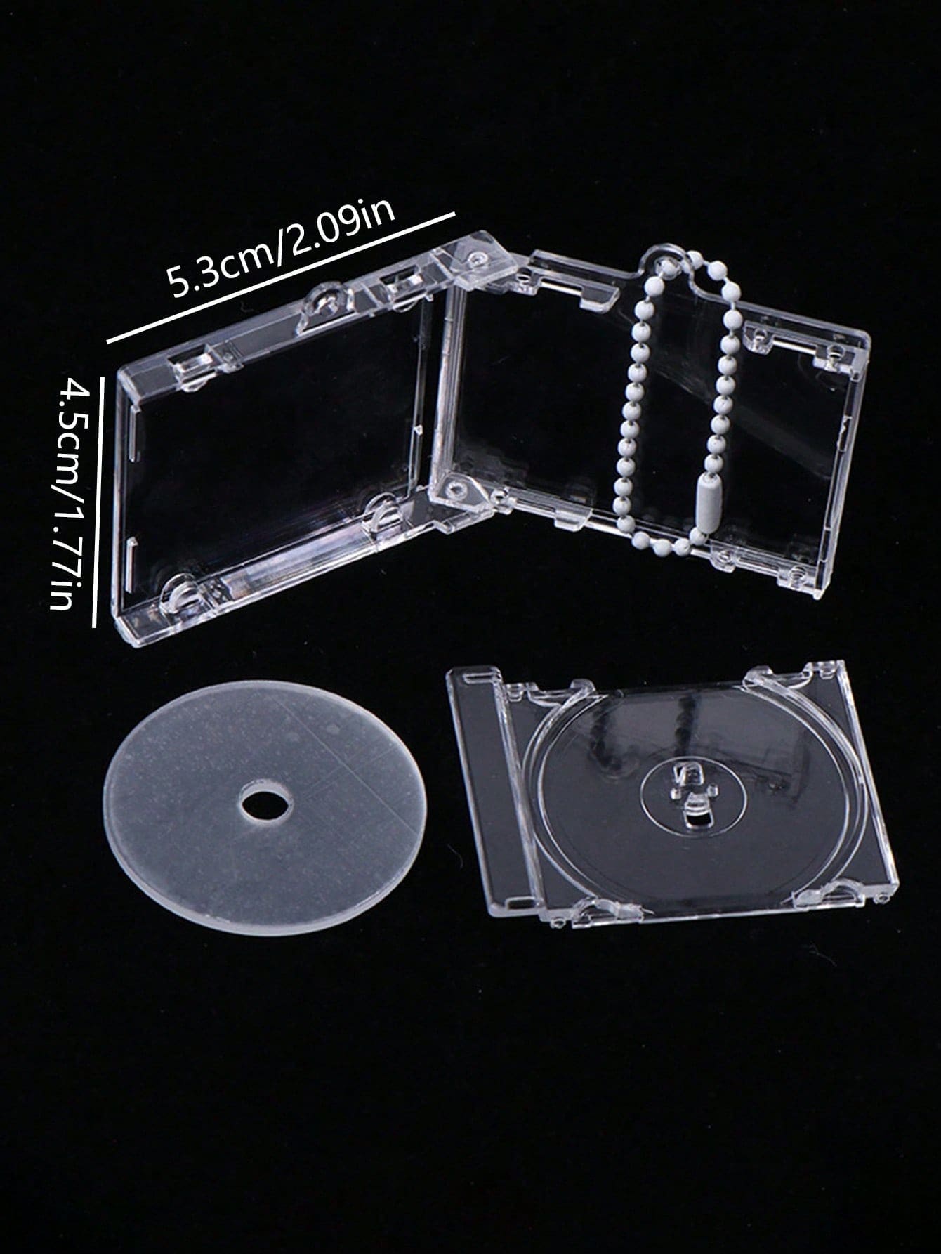 1/2/5PCS Mini CD Box Album Record Pendant Keychain Diy Acrylic ...