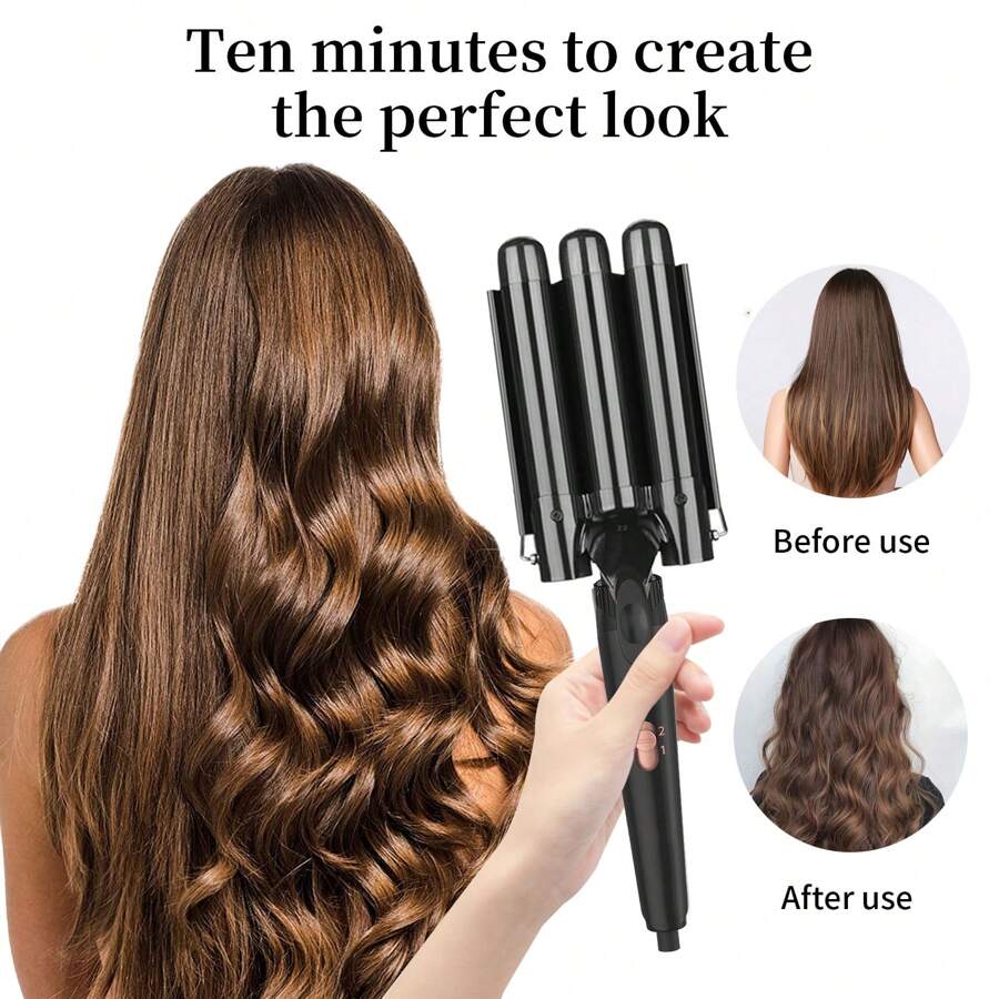 Fer à friser 5 en 1 avec 3 barres, fer à gaufrer pour les cheveux avec ...
