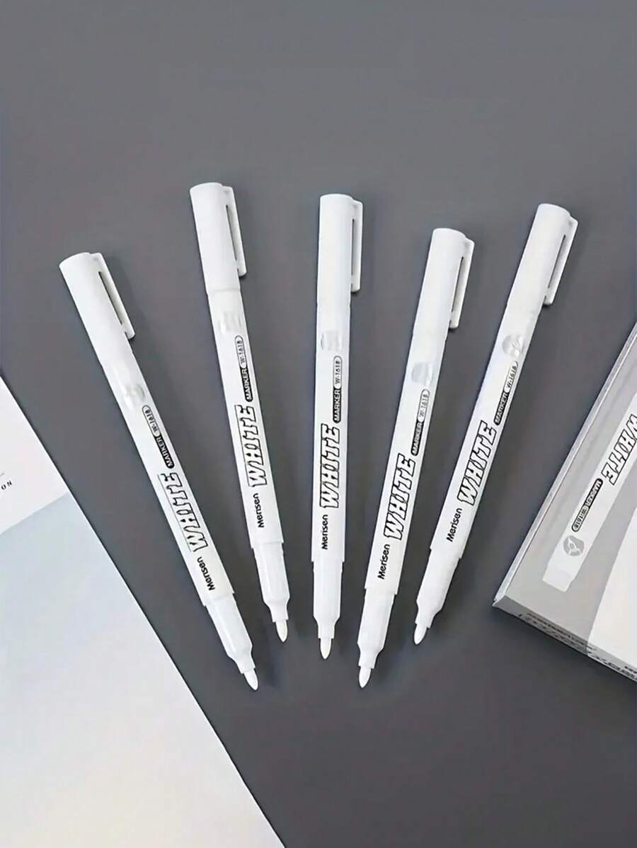 White Bullet-Shaped Permanent Marker, Quick Drying, Waterproof Oil ...