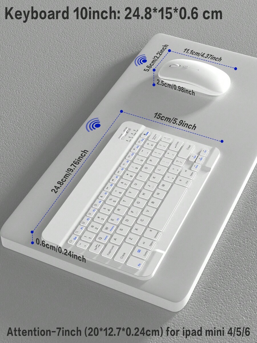 Keyboard Case With IPad Detachable Wireless Bluetooth Keyboard Mouse ...