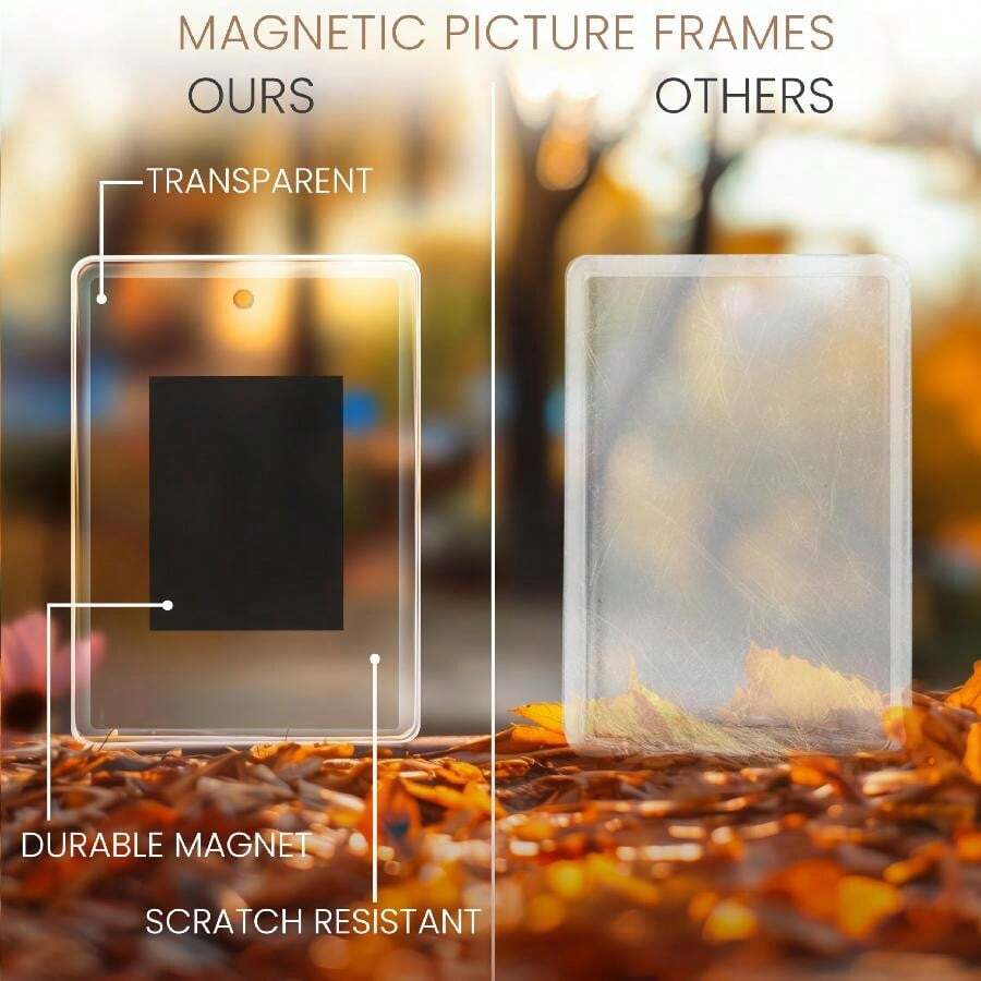 20pcs Blank Photo Frame Insert Fridge Magnets (20 Pack) - For Photos 7 ...