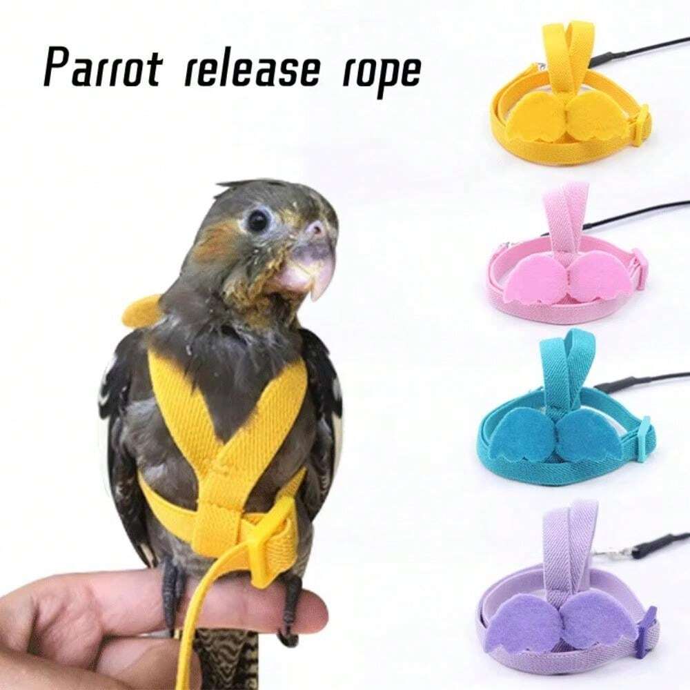 Bird Towing Rope Adjustable Parrot Bird Harness Leash Set Anti-Bite ...