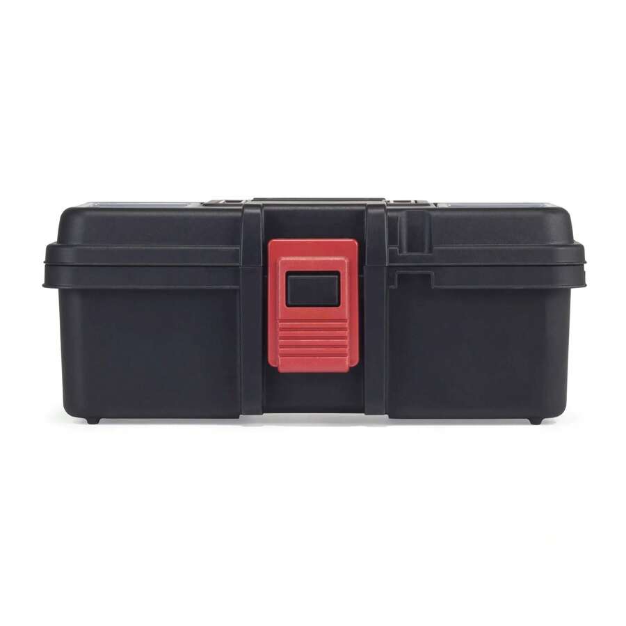 Hyper Tough 13-Inch Tool Box, Plastic Tool And Hardware Storage, Black ...