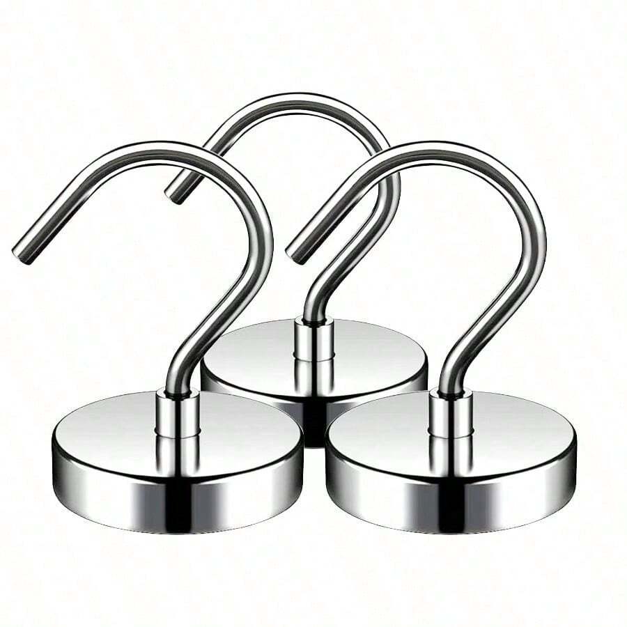 4 Packs Heavy Duty Magnetic Hooks 110 Lbs Strong Neodymium Magnet Hooks ...