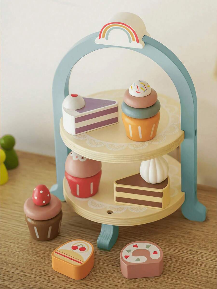Wooden Tea Set Toys For Little Girls Tea Set For Toddler Food Pretend ...