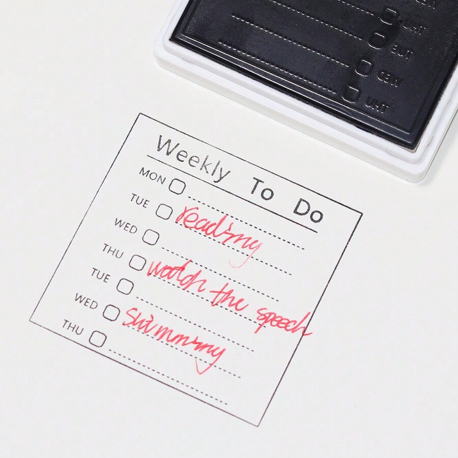 Square Weekly Planner Stamps - Customized Weekly Planning Goals, Track ...