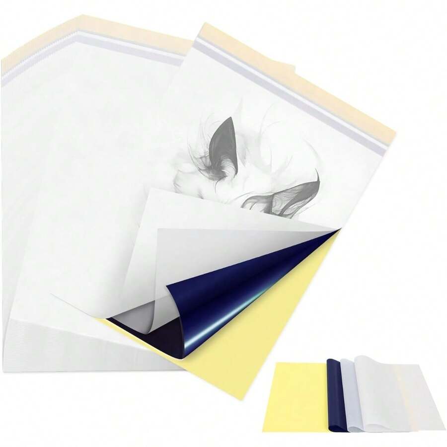 Tattoo Transfer Paper, 100pcs A4 Size, Heat Transfer Stencil Paper For ...