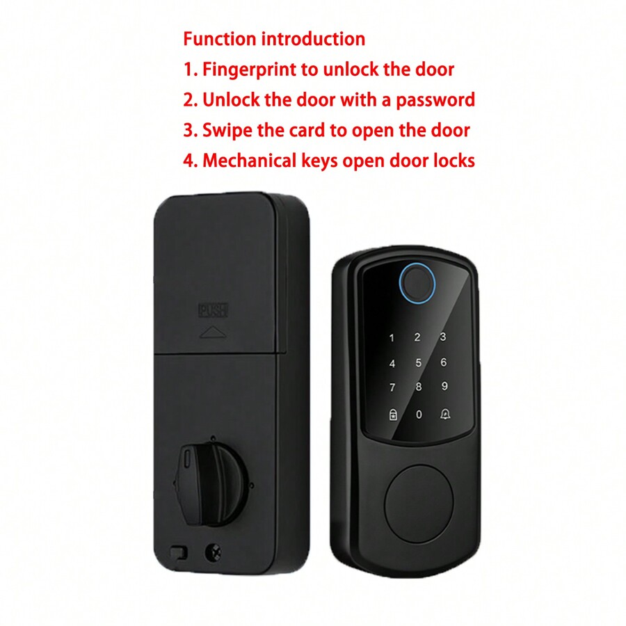 Fingerprint Lock Easy Installation No Drilling Electronic Door Lock ...