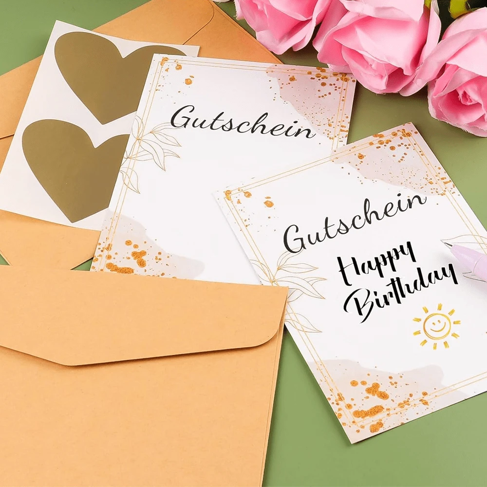 DIY Scratch Cards With Envelopes, Set Of 6 Scratch Cards, Self ...