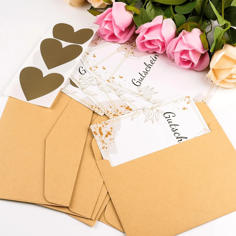 DIY Scratch Cards With Envelopes, Set Of 6 Scratch Cards, Self ...
