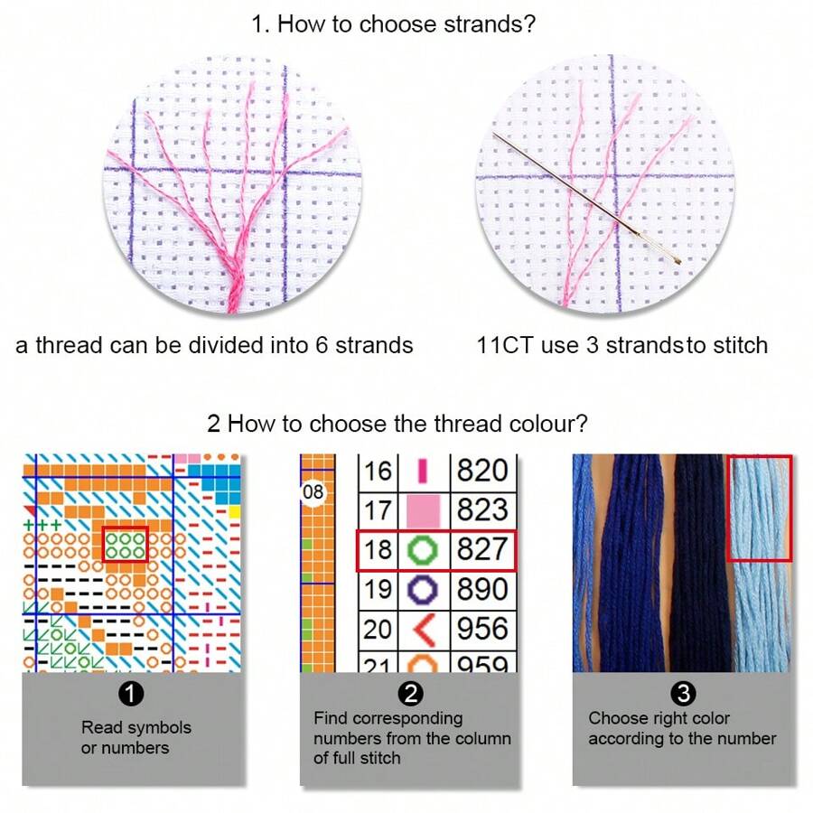 11Ct Cross Stitching Kits Fawn Christmas Printed Canvas Counted Cross Stitch Animal Handmade ...