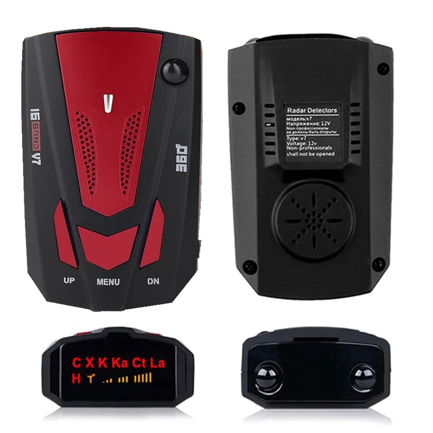 Detector de radar de velocidad de 16 bandas montado en el vehículo, con ...