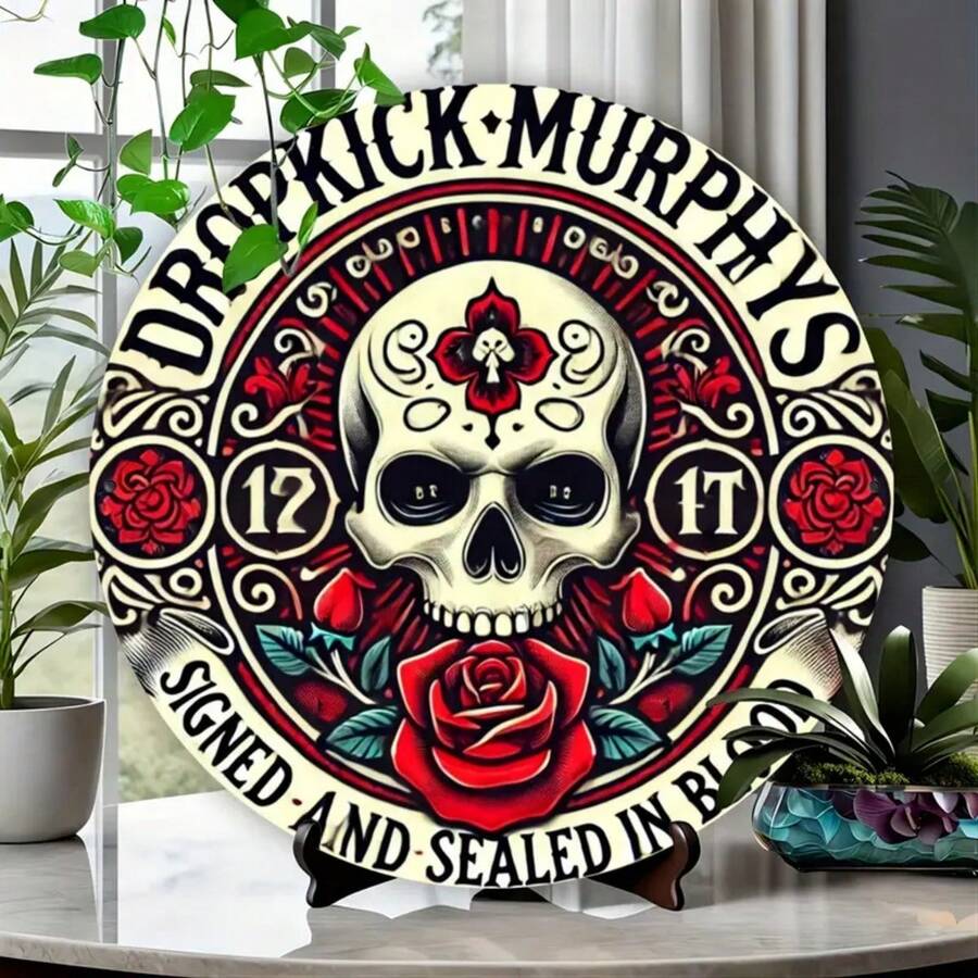 1pc Dropkick Murphys Vintage Style 8" Round Metal Wall Decor - Durable ...