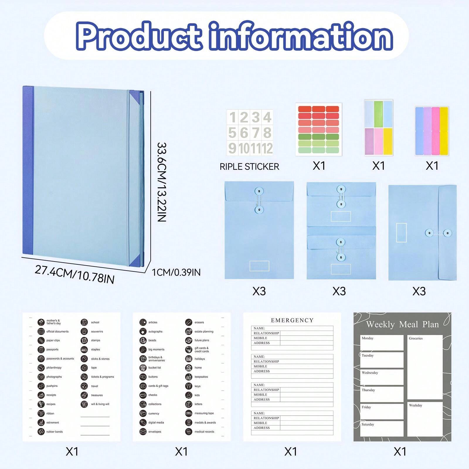 Inding Extension, Binder Family Emergency Binder, For Important ...