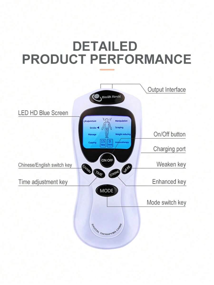 Electric Massage Instrument EMS Tense Machine Pulse Massager Tens ...