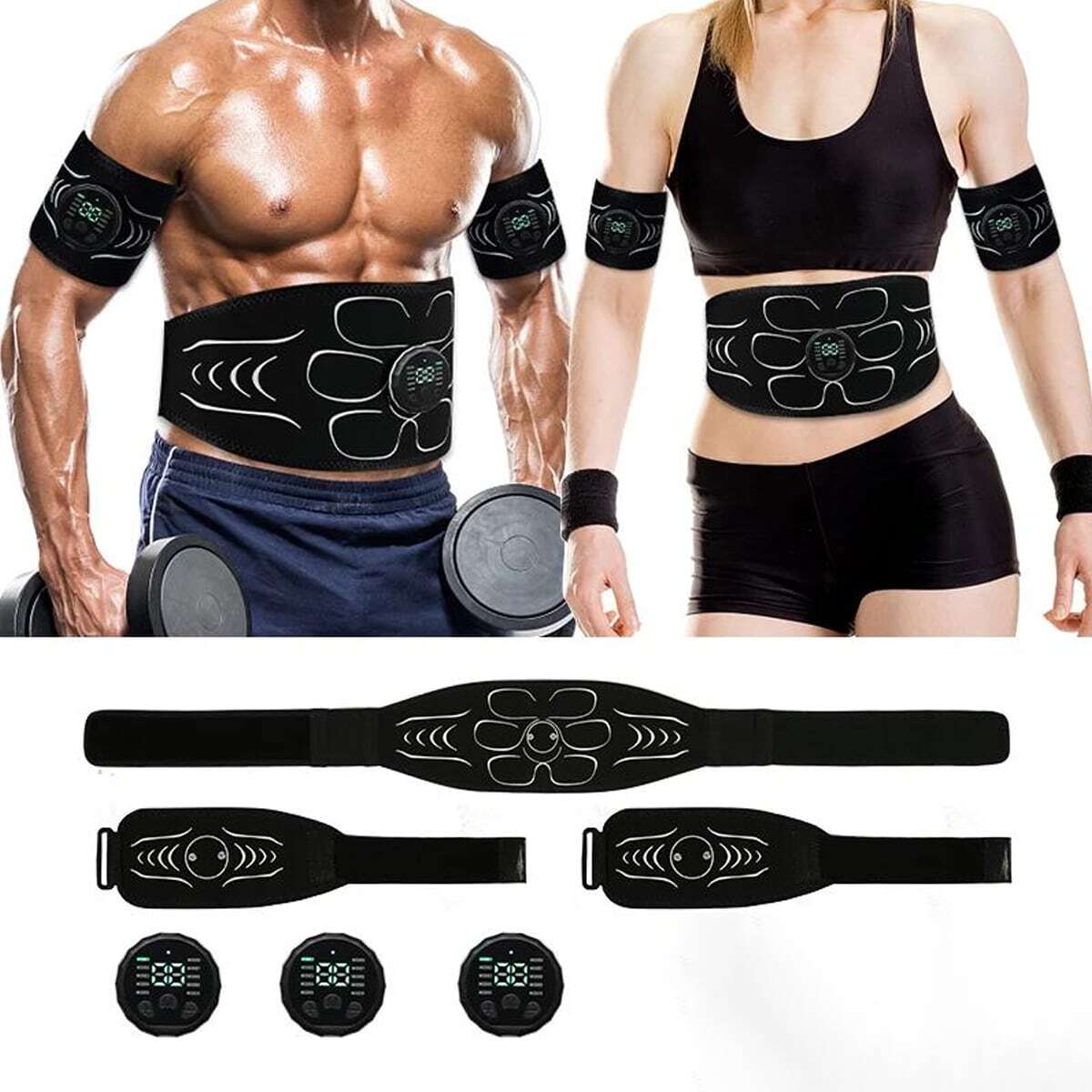 EMS Muscle Stimulator Abs Trainer Abdominal Muscle Toner Electronic ...