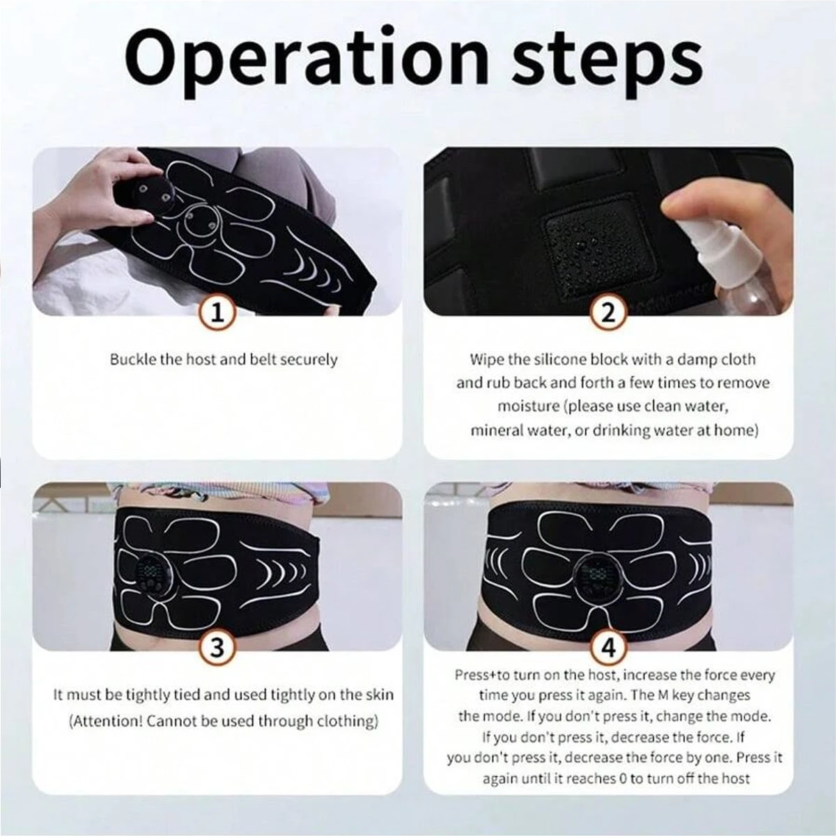 EMS Muscle Stimulator Abs Trainer Abdominal Muscle Toner Electronic ...