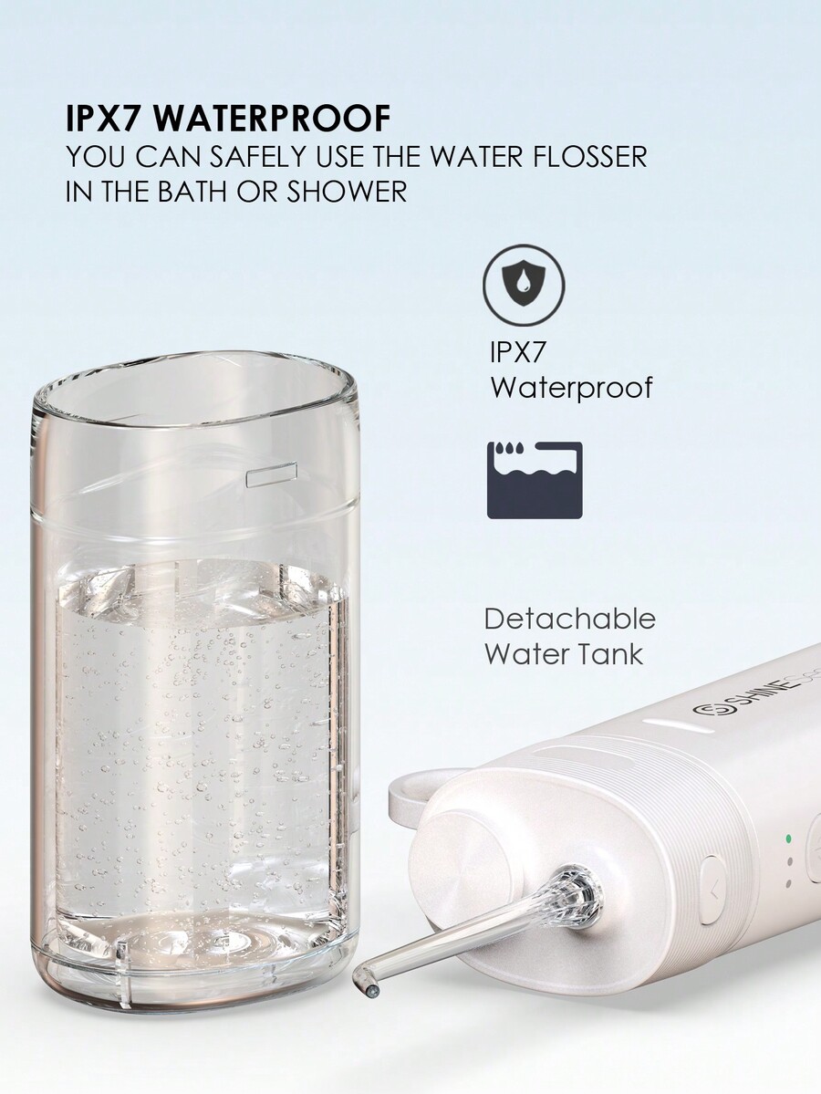 ShineSense Portable Water Flosser For Teeth Cleaning, Rechargeable Oral ...