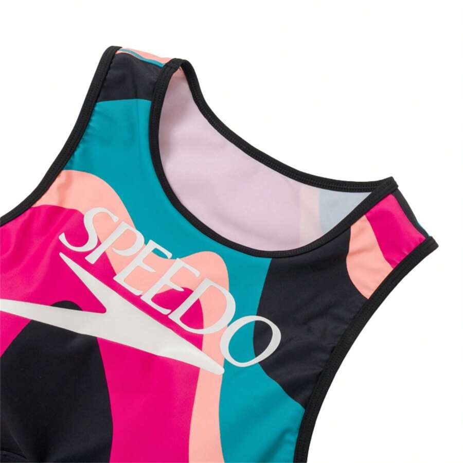 Speedo Speedo Women One-Piece Swimsuit With High Neck, Open Back ...