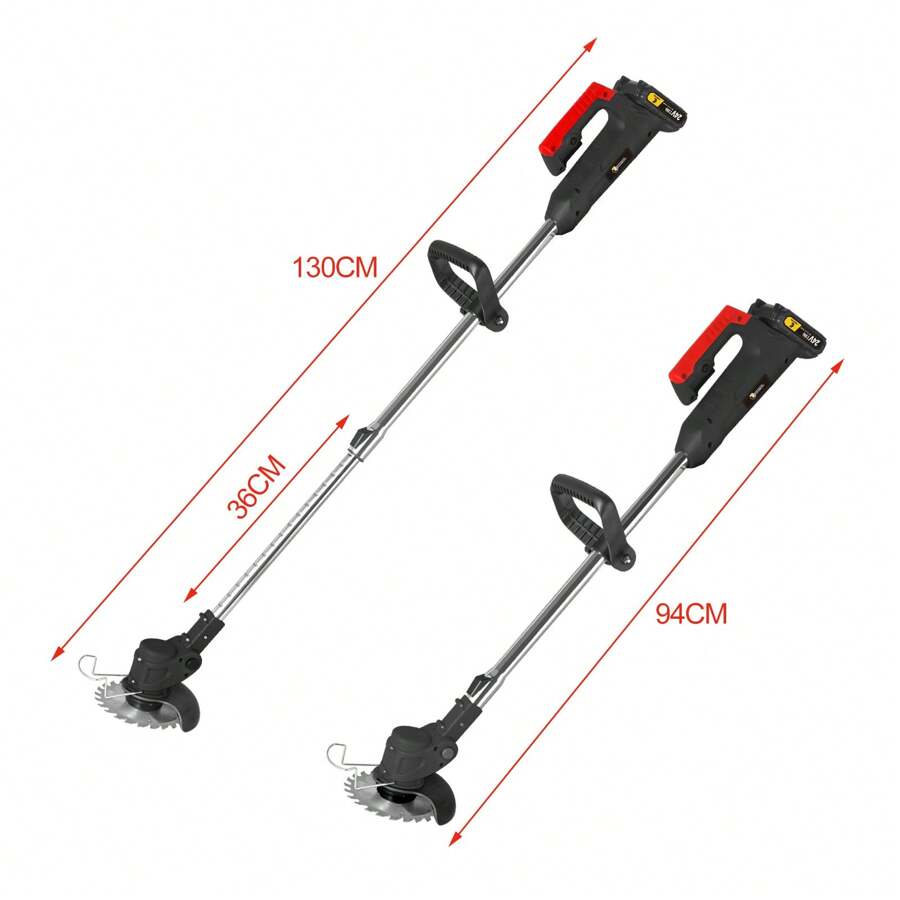CONENTOOL CONENTOOL 24V Electric Cordless Grass Trimmer Strimmer Garden Edger Cutter With 2 ...