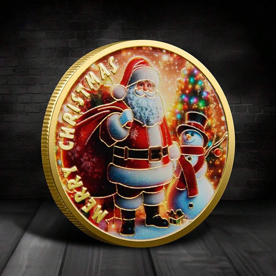1 Pc Merry Christmas Coins Gingerbread Man Santa Claus Gifts Boots ...