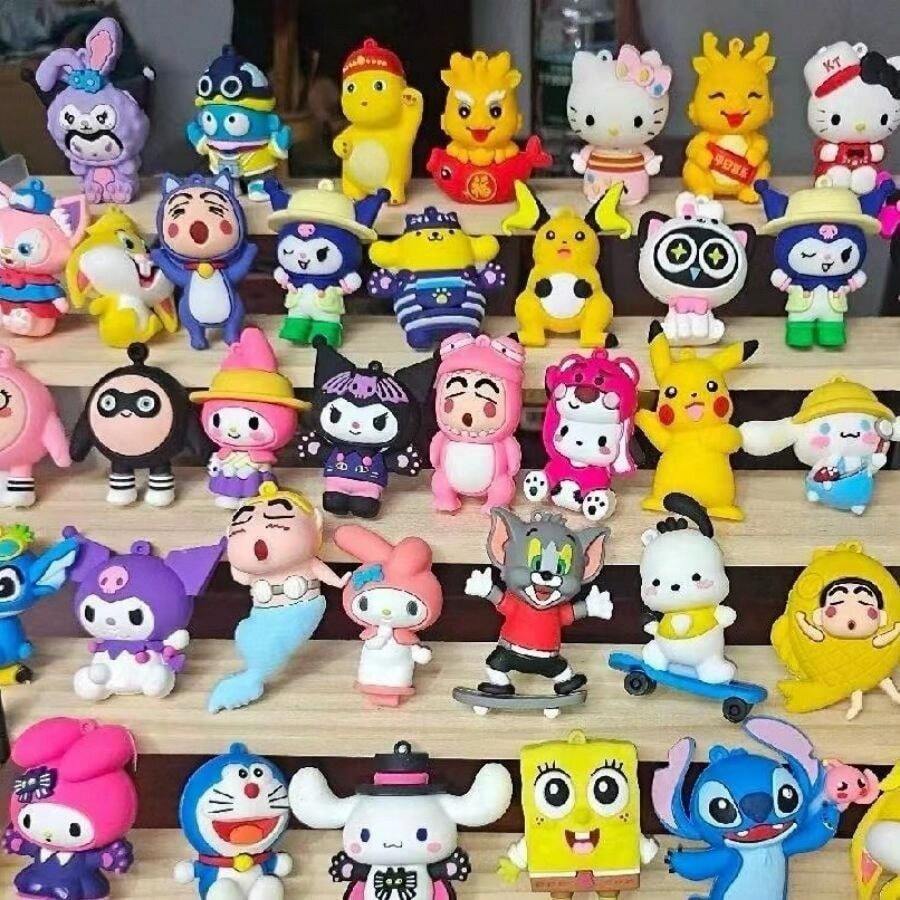 100pcs/Set Blind Box Figurines, Trendy Cartoon Action Figures, PVC ...