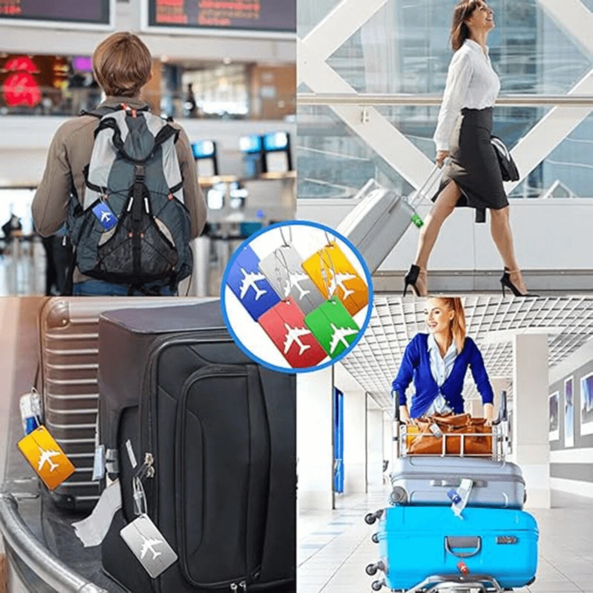 Luggage Tag Identifier Luggage Label Aluminum Steel Cable | SHEIN USA