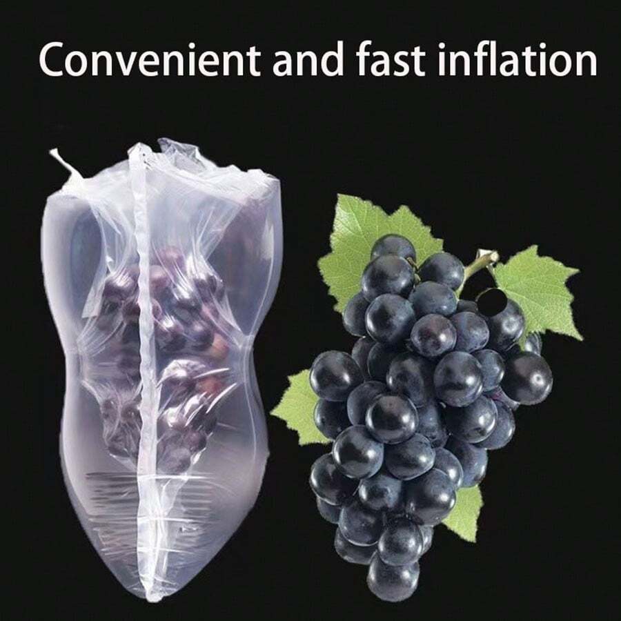 10pcs Grape Cherry Date Fruit Inflatable Bubble Bag Vacuum Double Layer ...